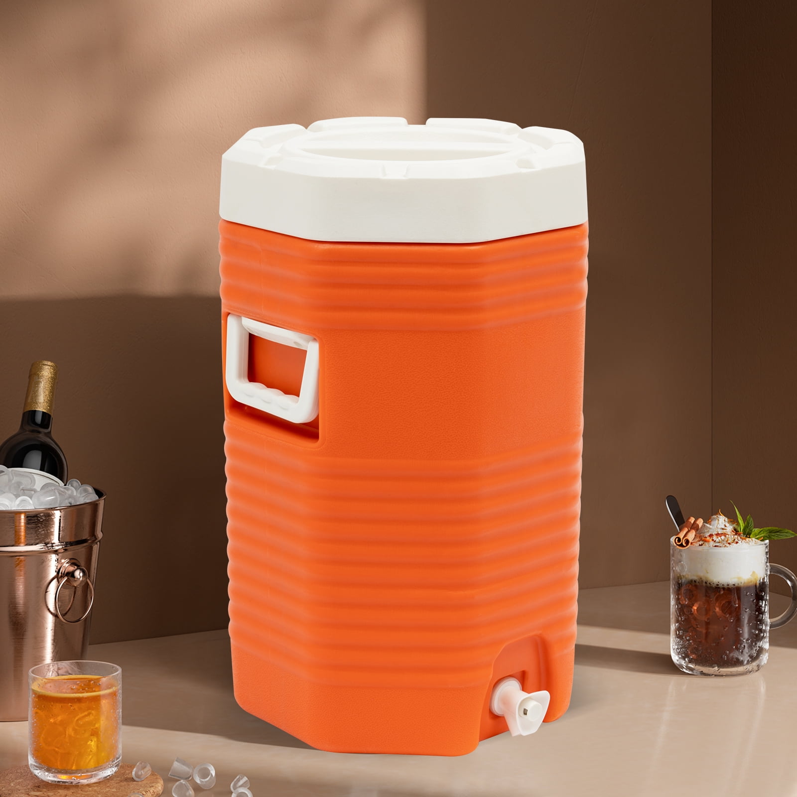 220lbs Load Capacity PU Orange Insulated Drink Cooler, Insulated ...