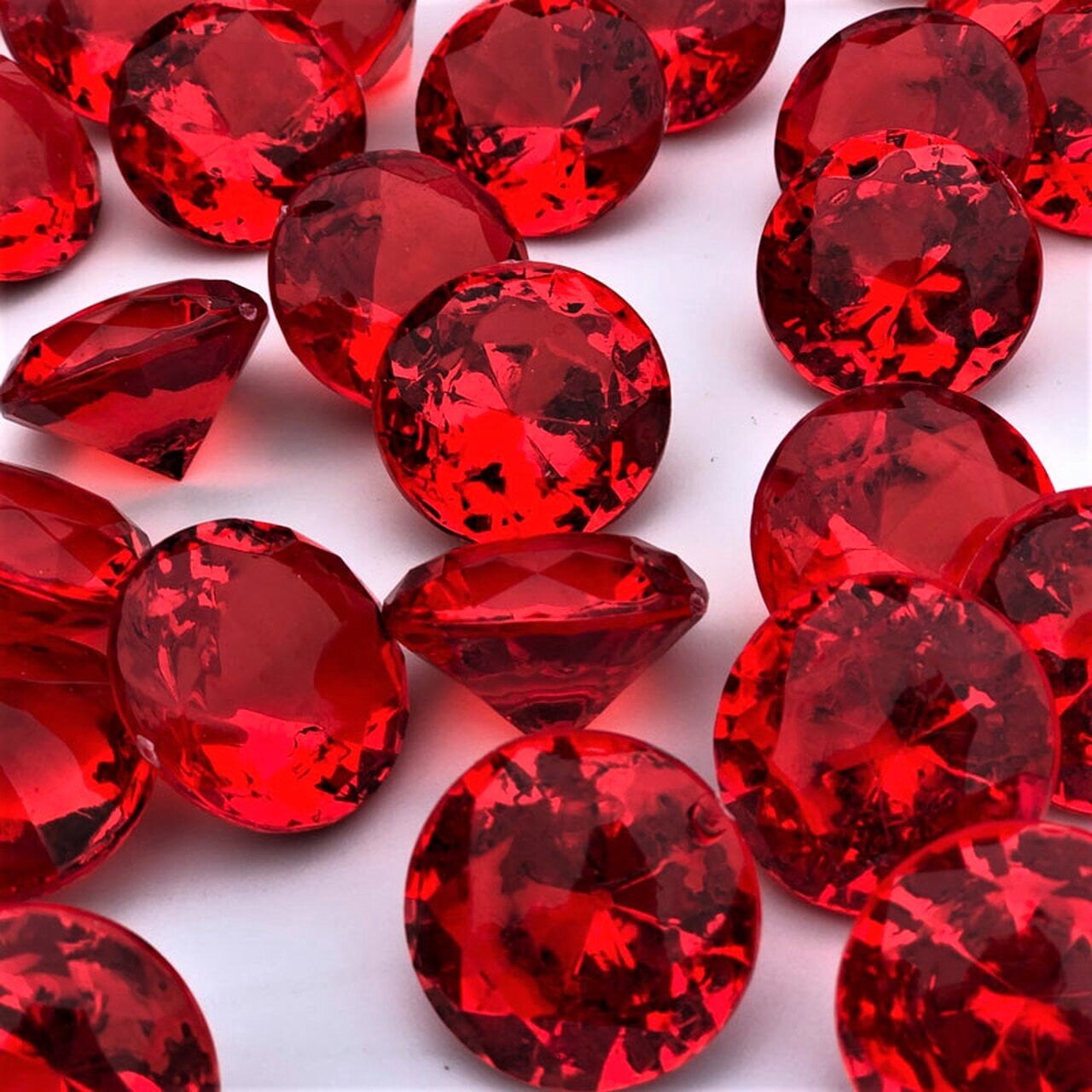 220pcs Red Faux Diamond Table Scatters - Walmart.com