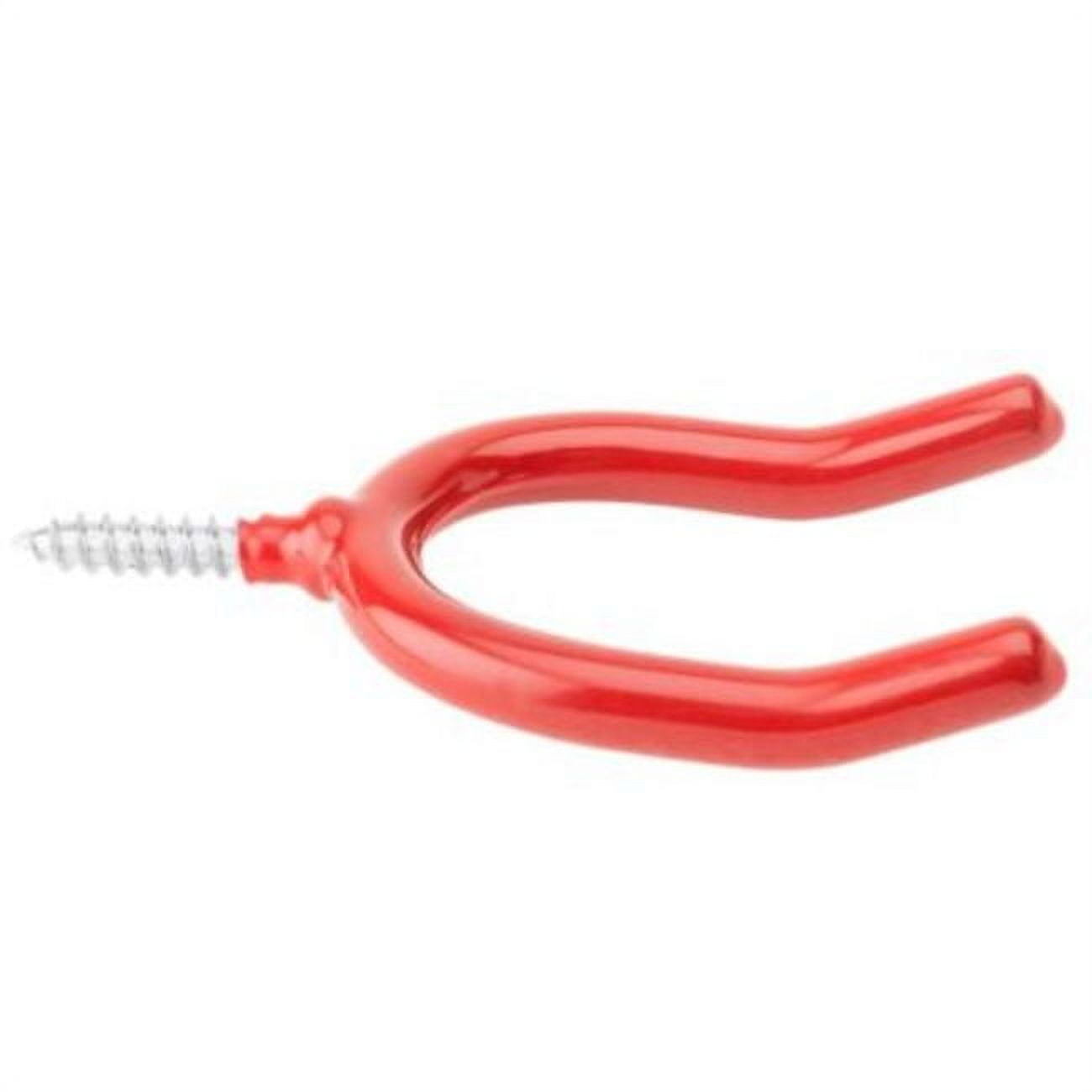 2210BC Vinyl Double Screw Hook - Red - Walmart.com