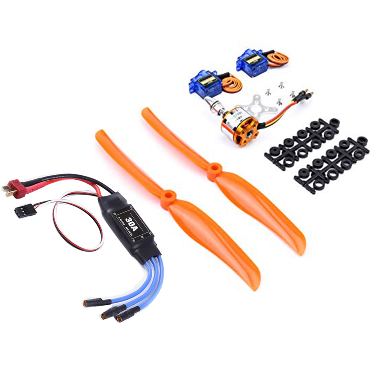 2212 1400KV Brushless Motor+30A ESC+SG90 Servos+8060 Propeller for FPV ...