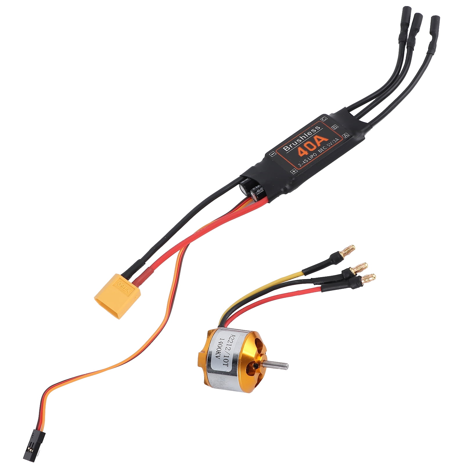2212 KV1400 RC Drone Motor Kit, 40A Brushless ESC XT60 Motor ESC Set, RC Drone Motor Accessory ...