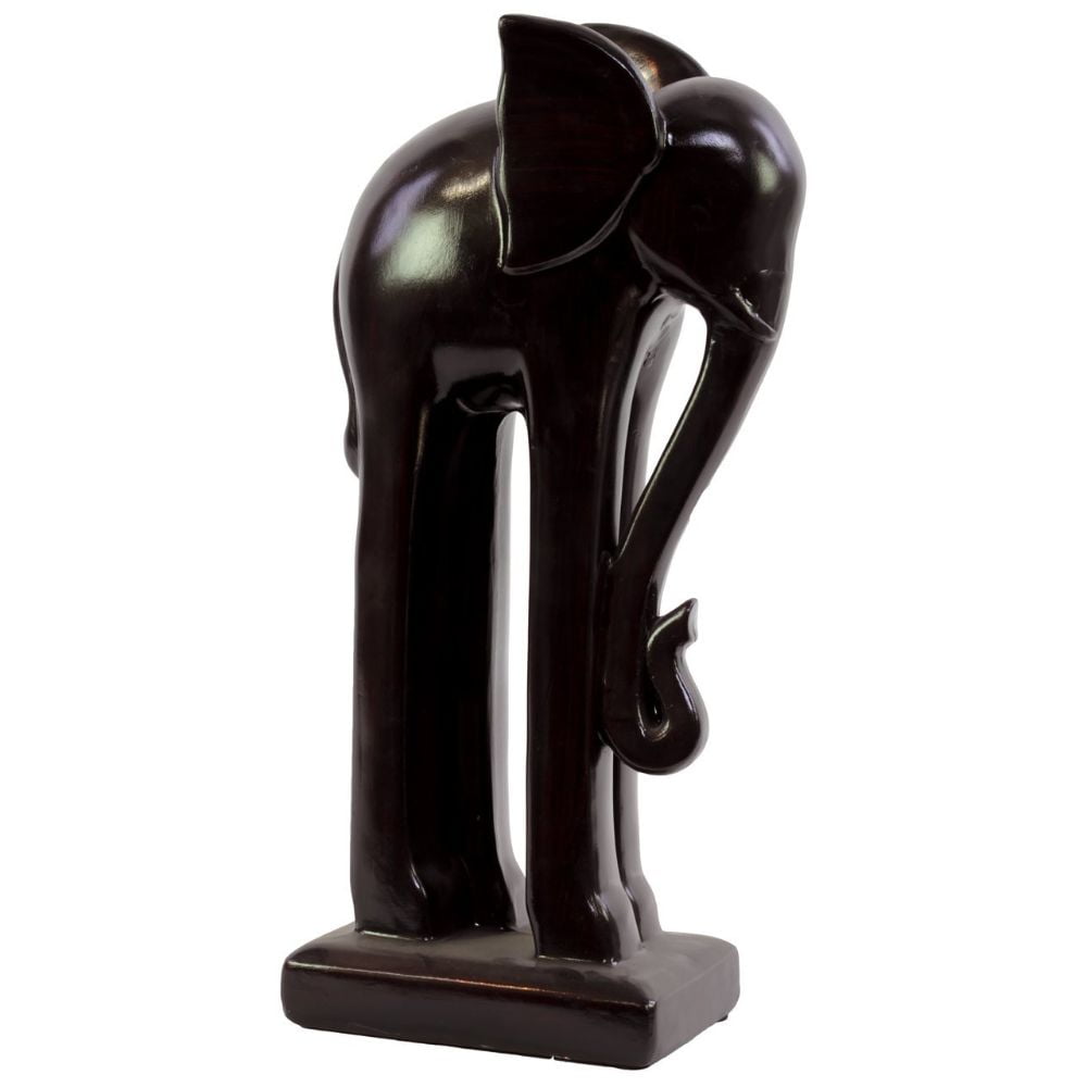 22134 Ceramic Elephant Statue Black - Black - Walmart.com