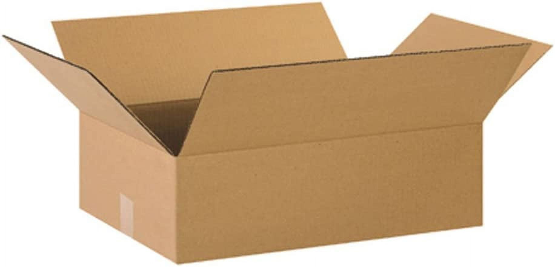 22146 Flat Corrugated Cardboard Box 22" L x 14" W x 6" H, , for ...