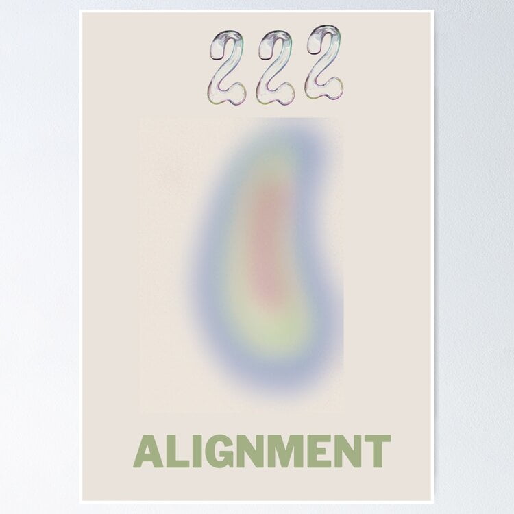 222 ALIGNMENT ANGEL NUMBER AURA UNFRAMED Poster, 12x18 - Walmart.com