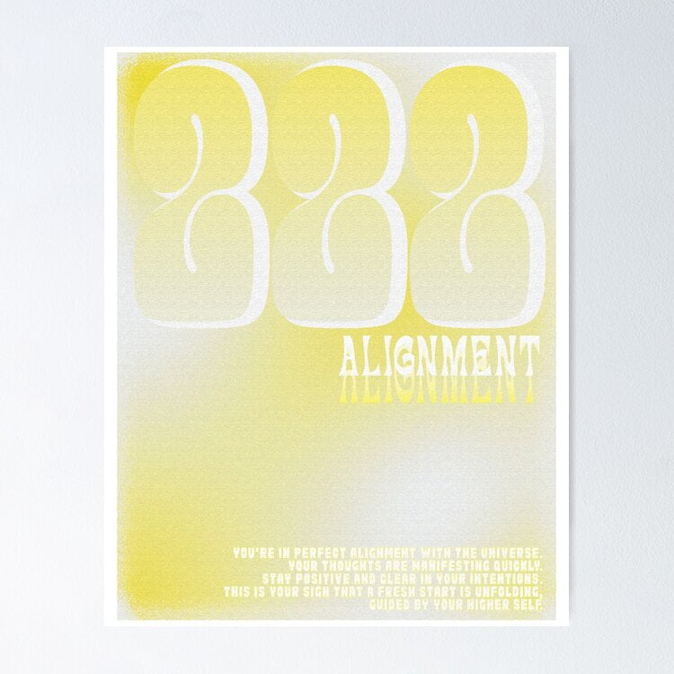 222 - Alignment Angel Number UNFRAMED Poster, 12x18 - Walmart.com
