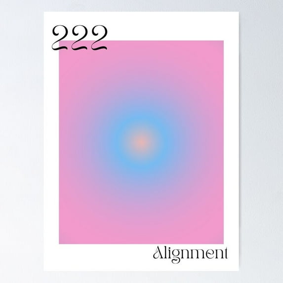222 Angel Number Aura Alignment UNFRAMED Poster UNFRAMED Poster, 12x18 ...