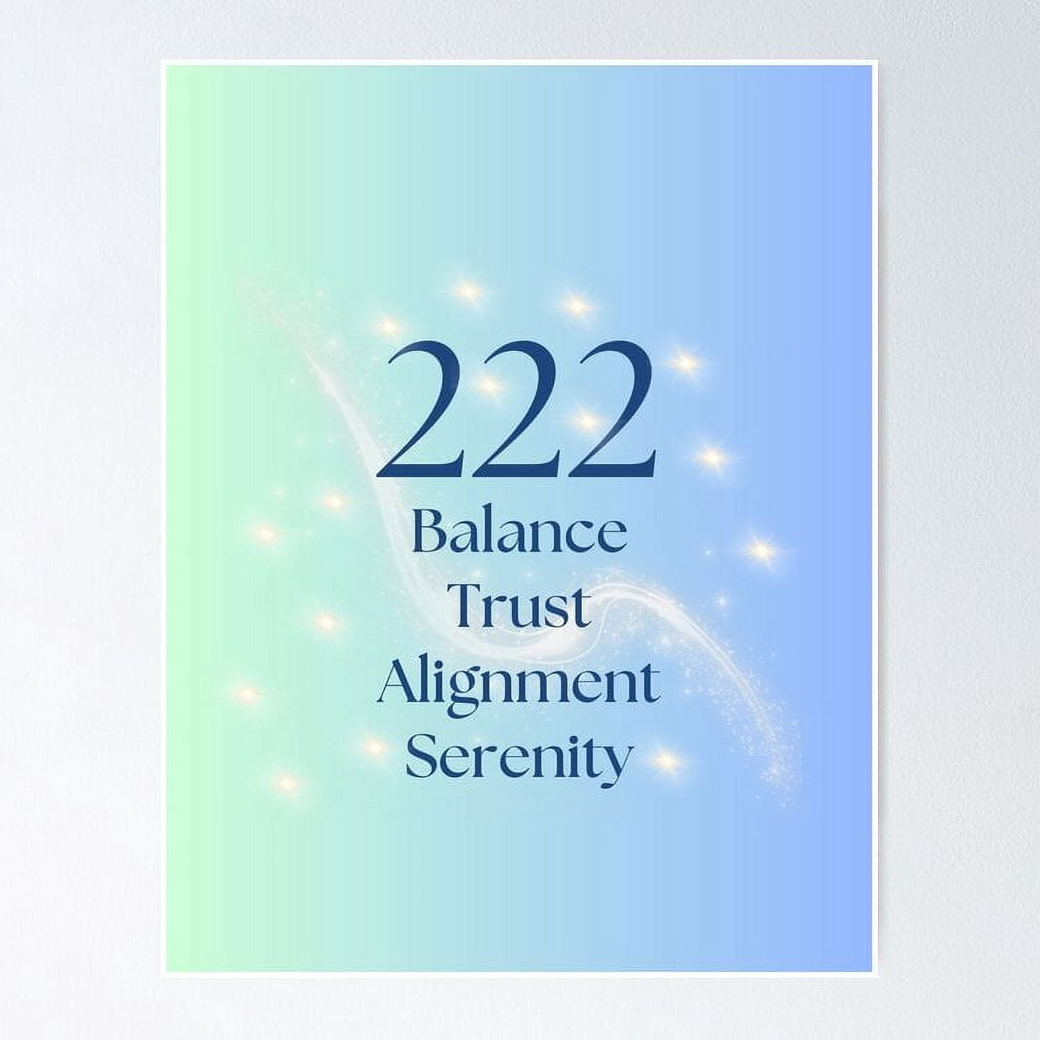 222 Angel Number UNFRAMED Poster, 12x18 - Walmart.com