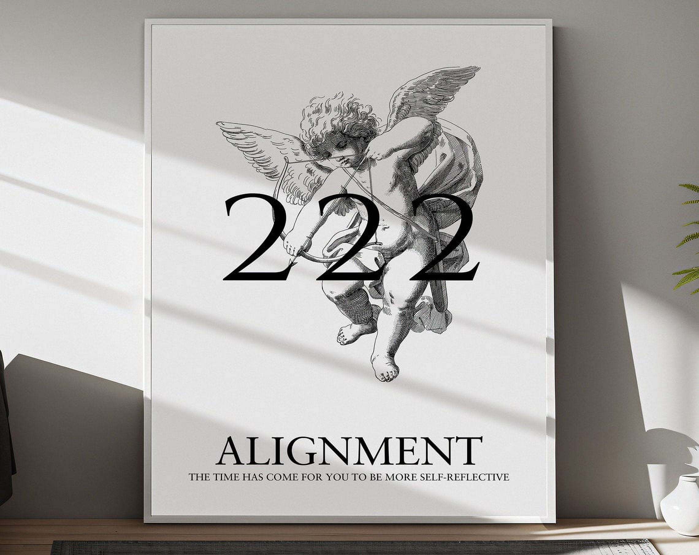 222 Angel Number Wall Art Poster - Alignment - Wall Art - Manifestation ...
