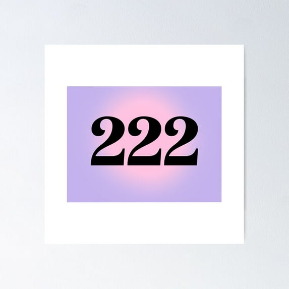 222 Angel Numbers Poster- Unframed Poster | Wall Art | Perfect For Home ...