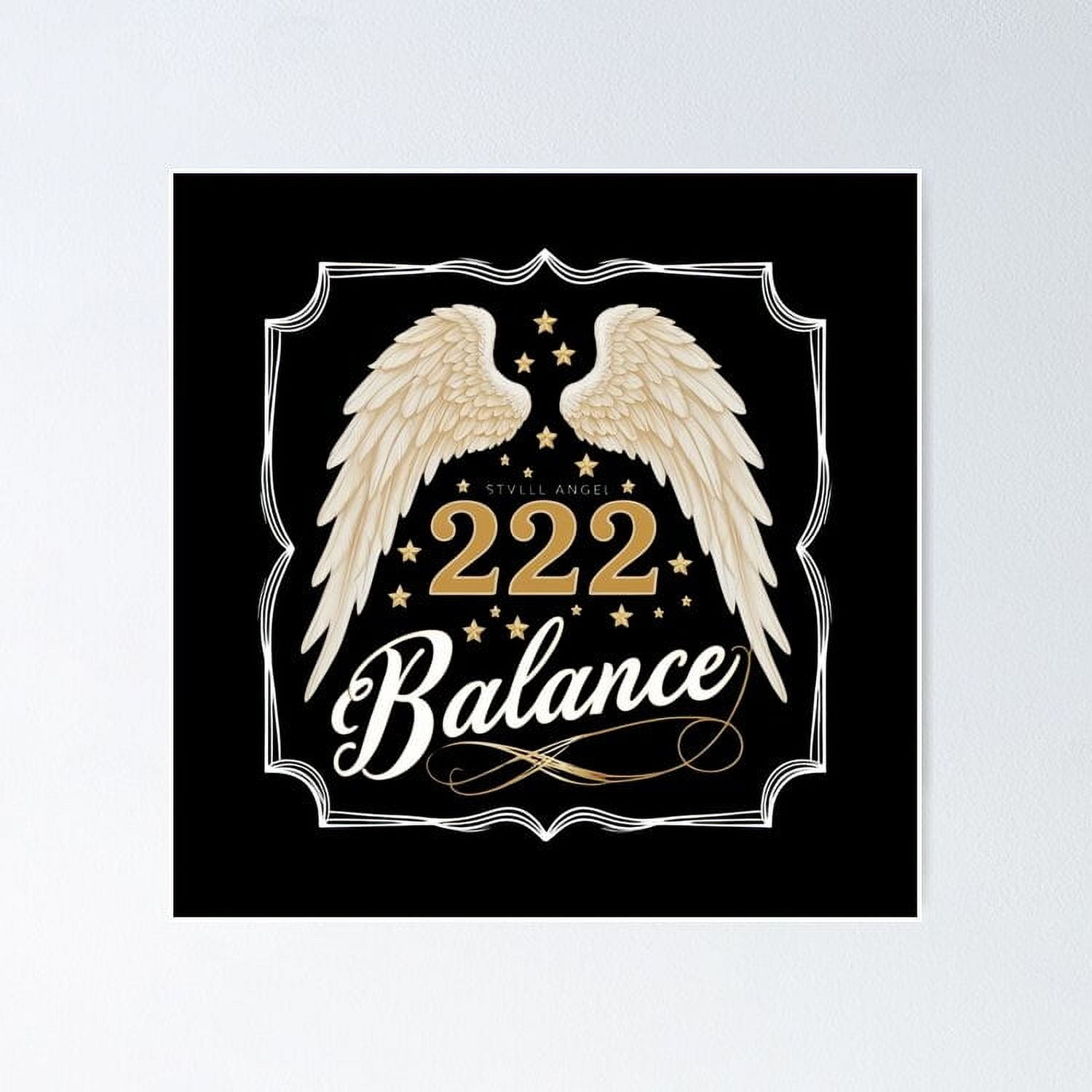 222 Magical Angelic 222 Manifestation Design UNFRAMED Poster, 8x12 ...