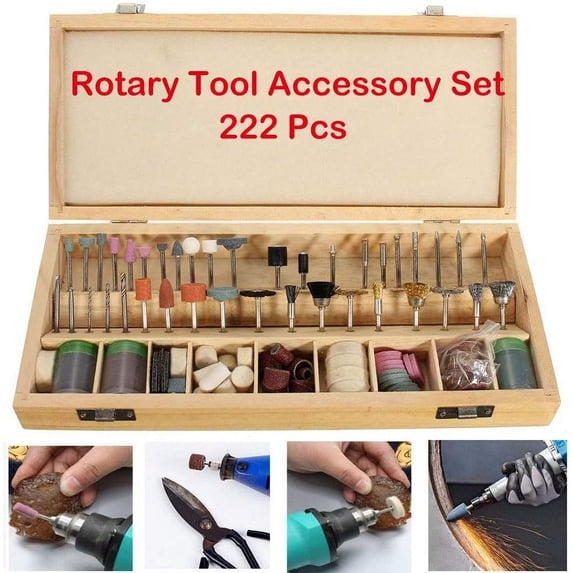 222-Piece Universal Rotary Tool Accessory Kit, Perfect for Crafting ...