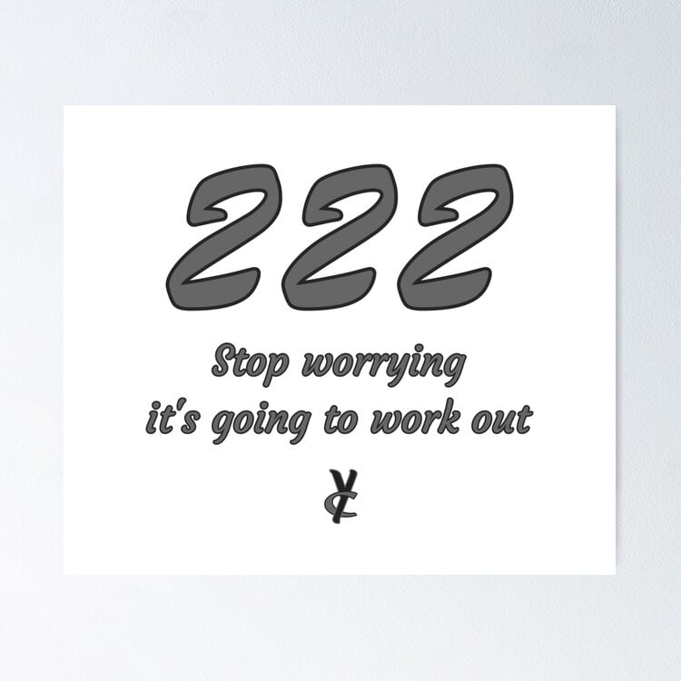 222 Stop Worrying, It'S Going To Work Out. Poster- Unframed Poster ...