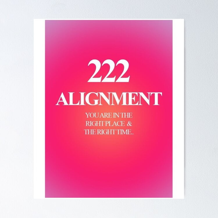 222 angel number alignement UNFRAMED Poster, 8x12 - Walmart.com