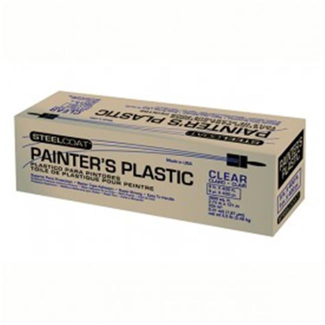 222672 10 x 25 ft. 4 Mil Steelcoat Clear Plastic Sheeting - Pack of 12 ...