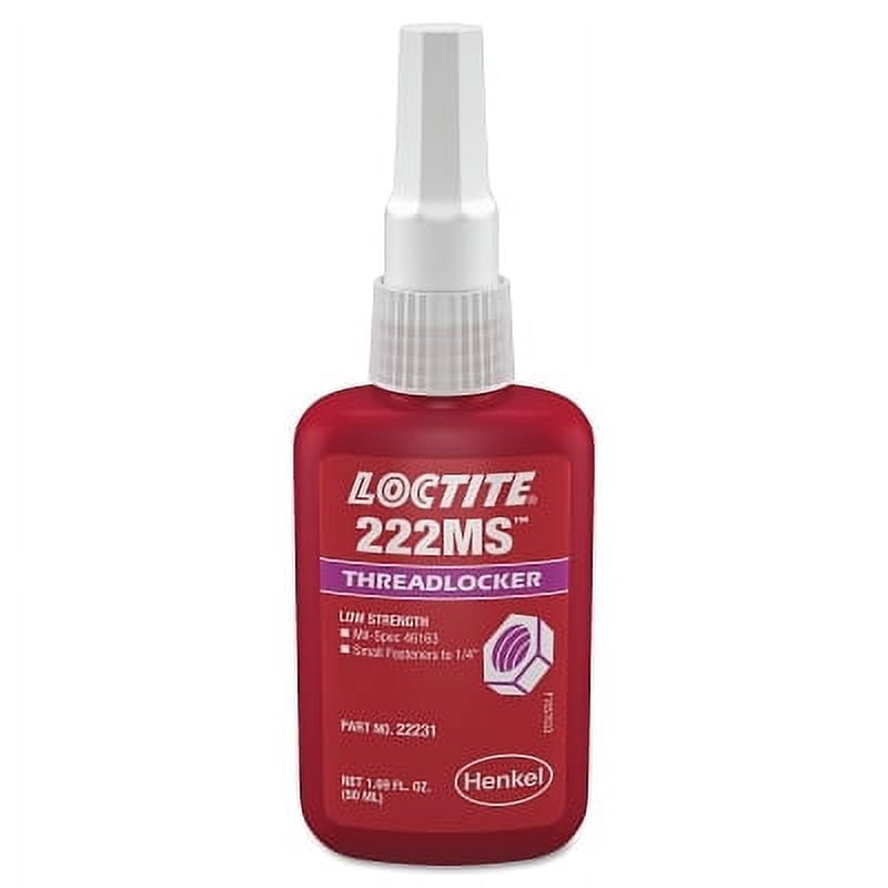 Loctite 231483, Acrylic, Purple Low-Strength Threadlocker Industrial ...