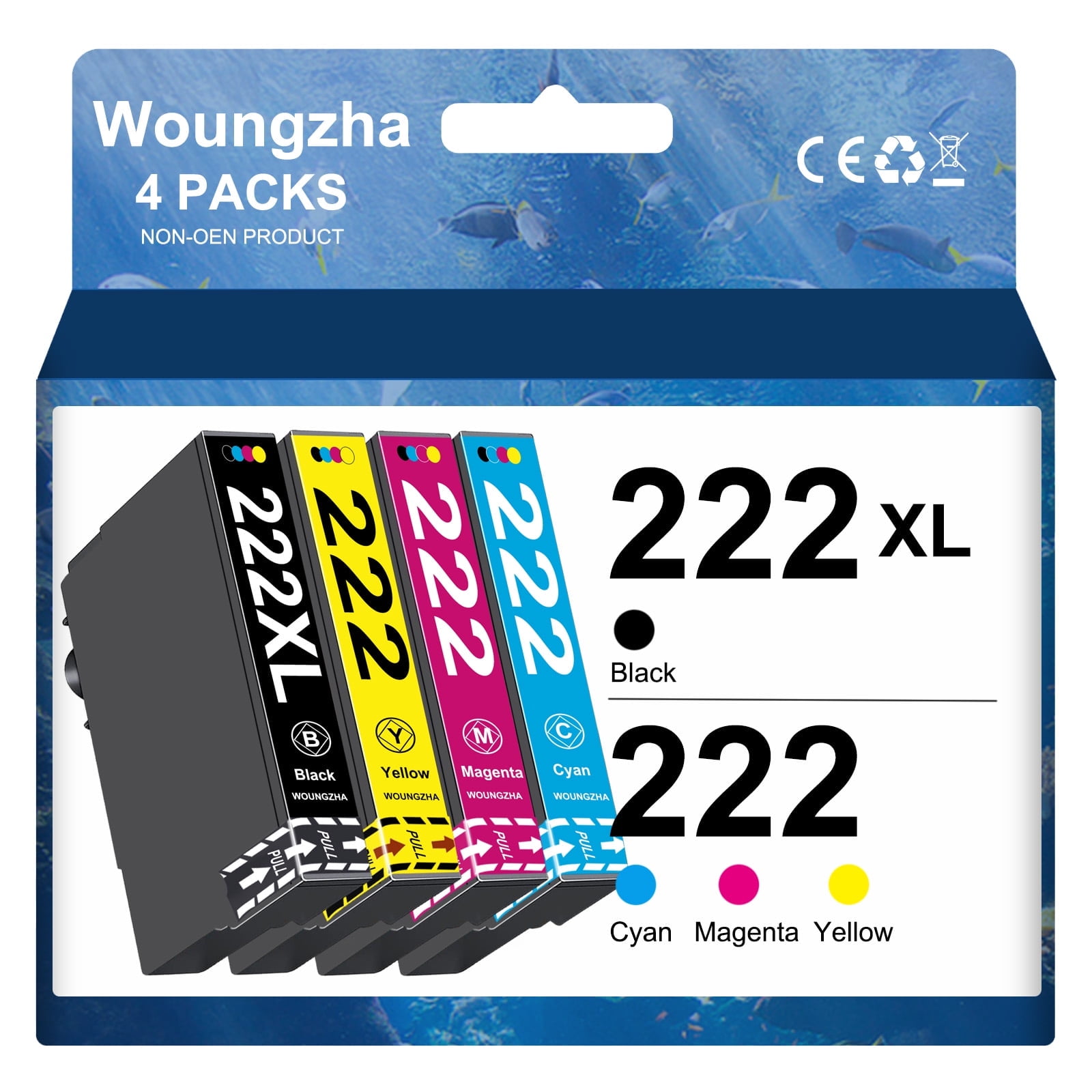 222XL 222 Ink Cartridge for Epson Ink 222 XL 222XL T222 XL Combo Pack ...