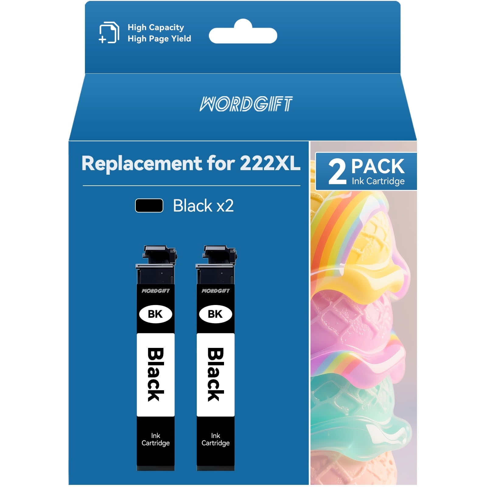 WORDGIFT Ink Replacement Epson 222 Ink Cartridges for Expression Home ...