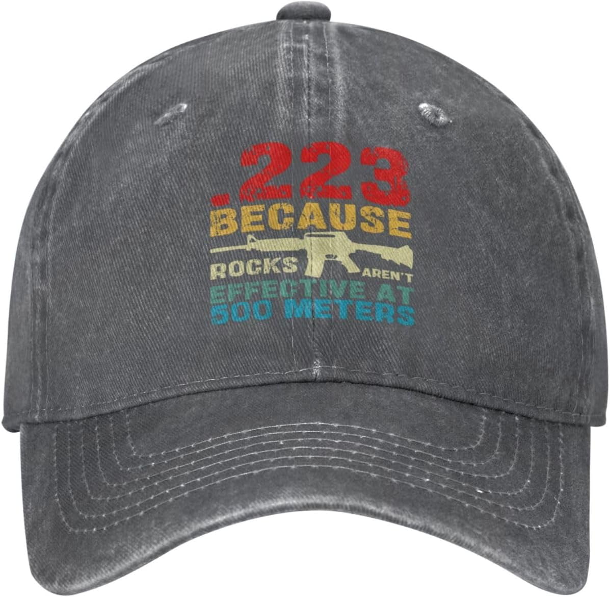 223 Because-Rocks aren't Effective at. 500 Meters Hat for Men Women ...