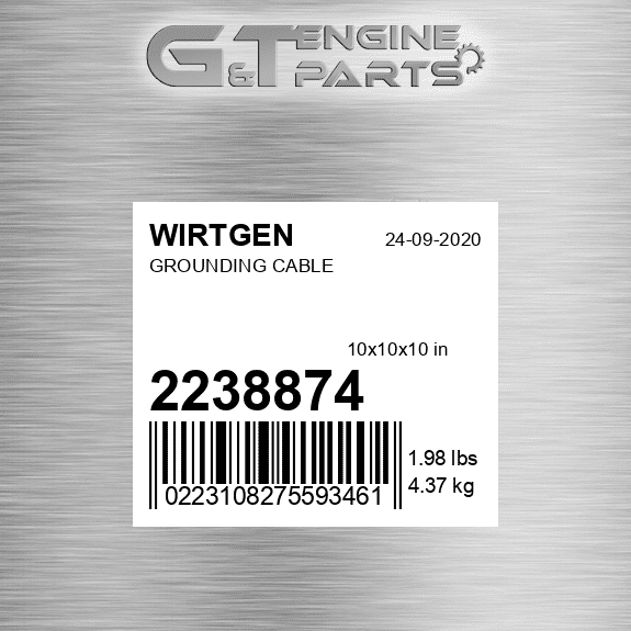 2238874 GROUNDING CABLE fits WIRTGEN (New OEM) - Walmart.com
