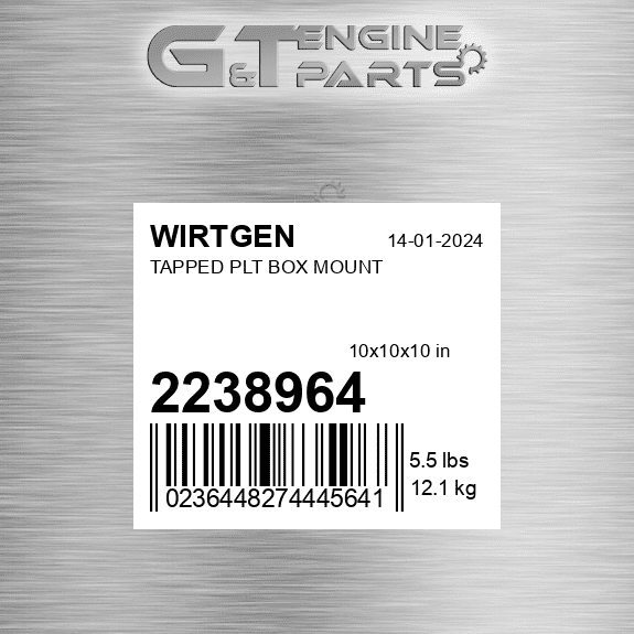 2238964 TAPPED PLT BOX MOUNT fits WIRTGEN (New OEM) - Walmart.com