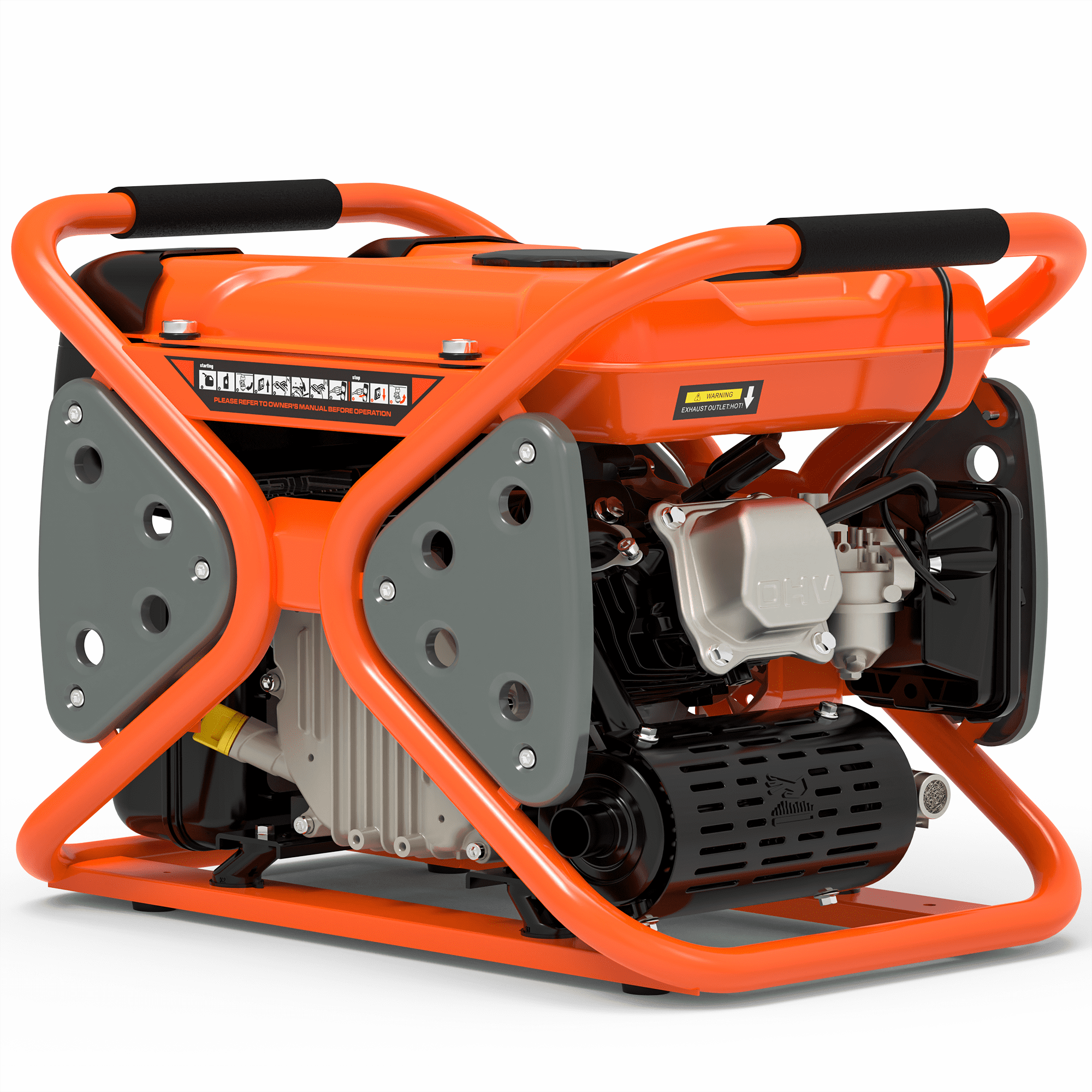 223CC Powerful Generator, 3800W Gas Powered Generator for Home Use ...