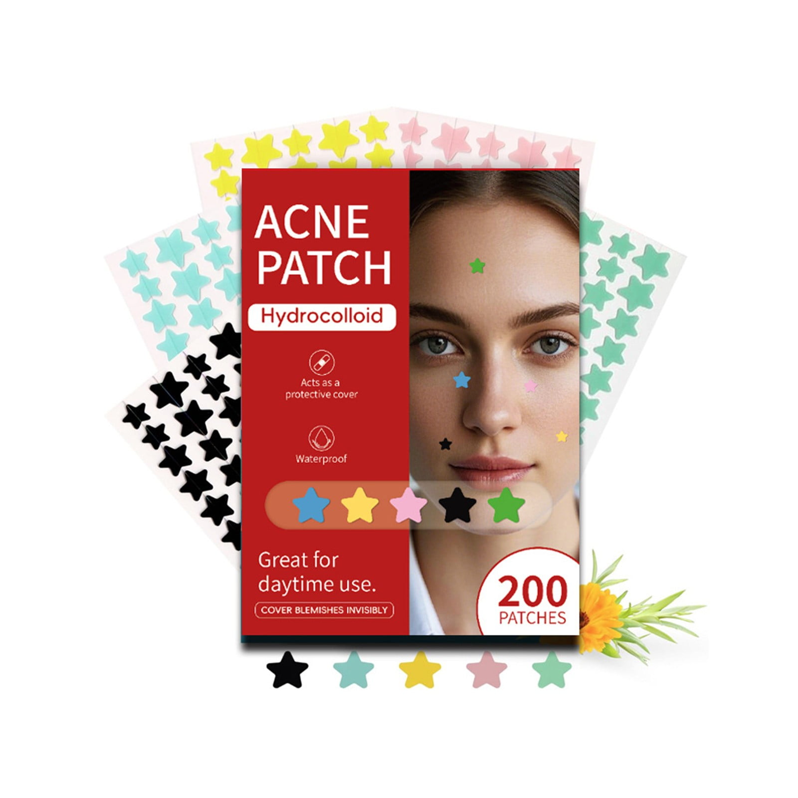 224 Counts Cute & Fashion Stars Pimple Patches for Face, Hydrocolloid ...