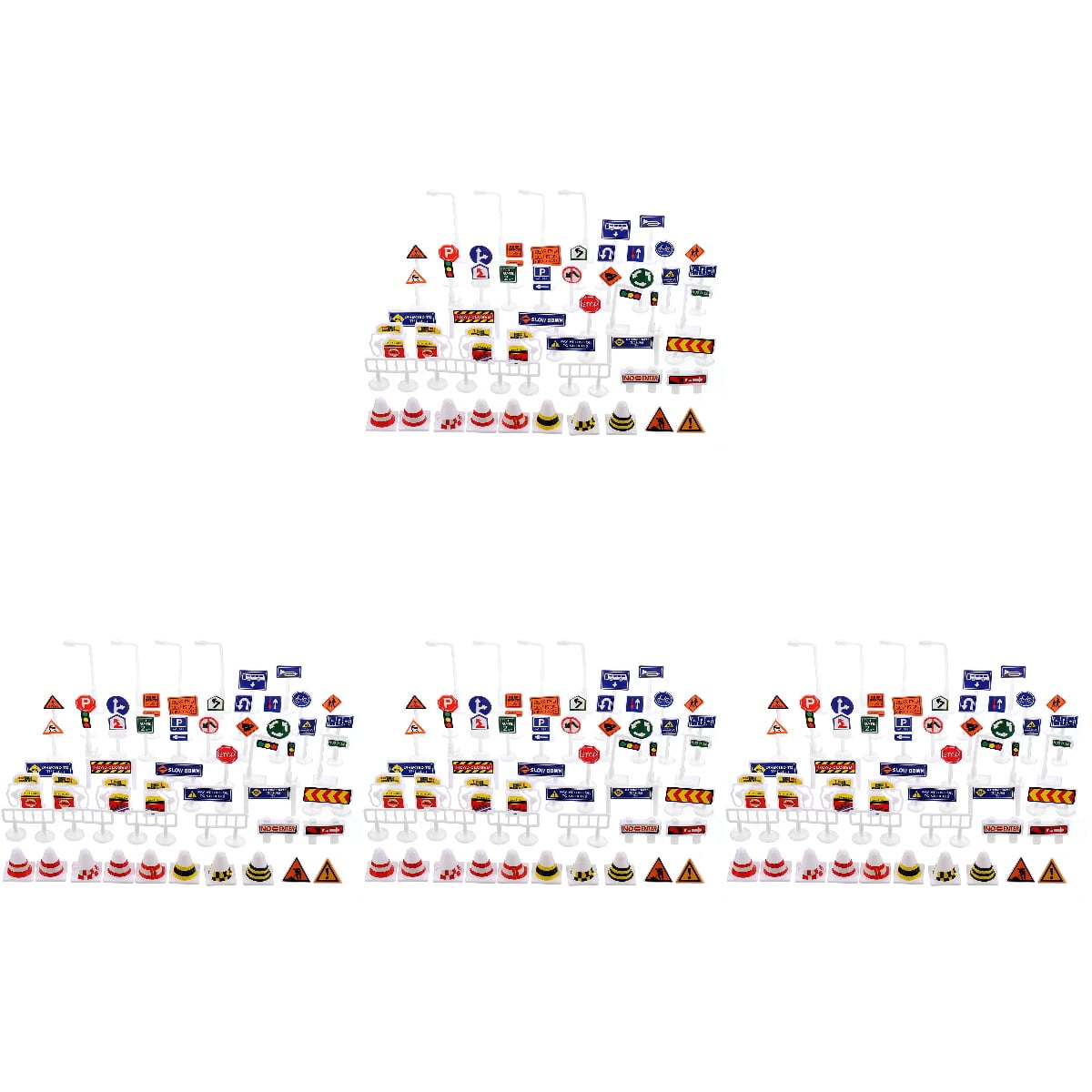 224 Pcs Barricade Toys Traffic Sign Early Childhood Signal Light Road ...