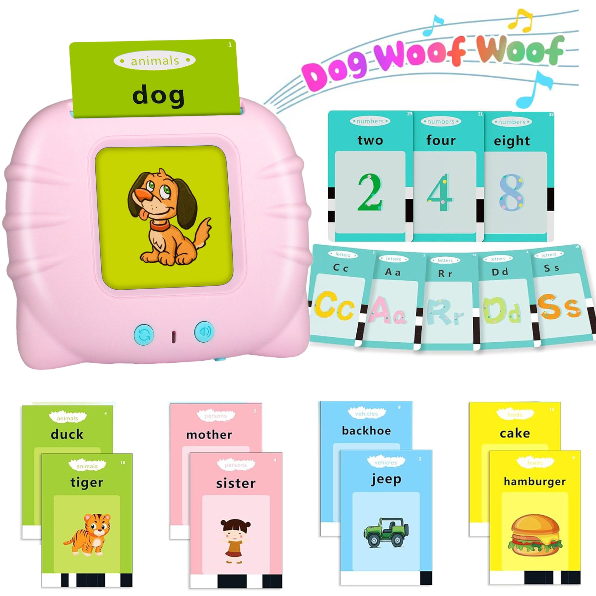 224 Sight Words Talking Flash Cards for Toddlers, Interactive Learning ...