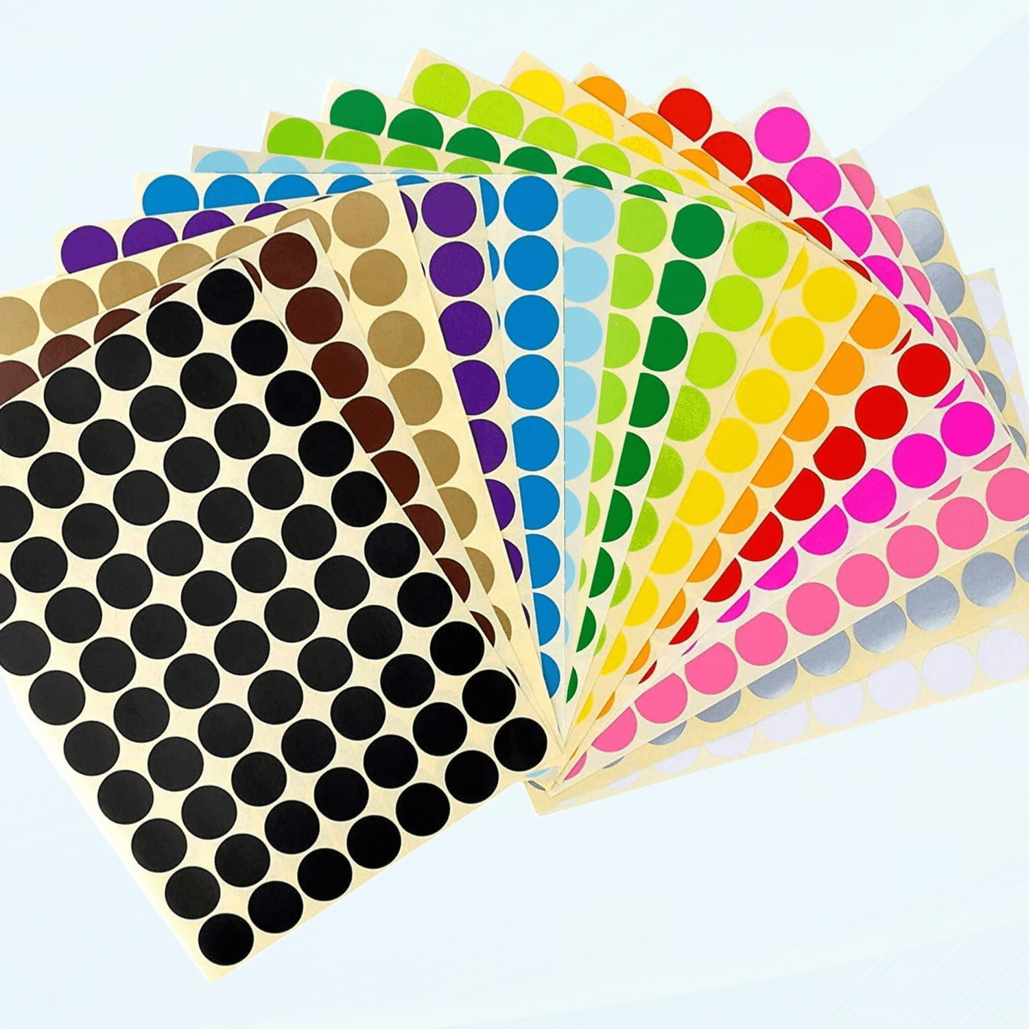 2240 Pcs 3/4" Round Dot Stickers,Color Coding Circle Sticky Dot Labels ...