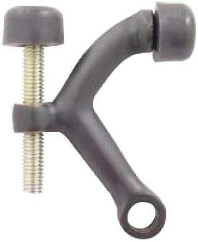 2241 Solid Brass Hinge Pivot Stop, Rubber Tip (Flat Black) - Walmart.com