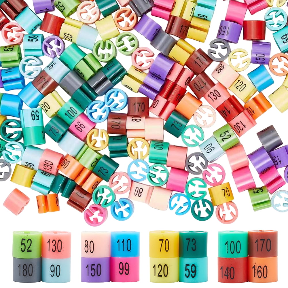 224Pcs 16 Colors Hanger Size Markers Color Tags Plastic Clothes Hanger ...