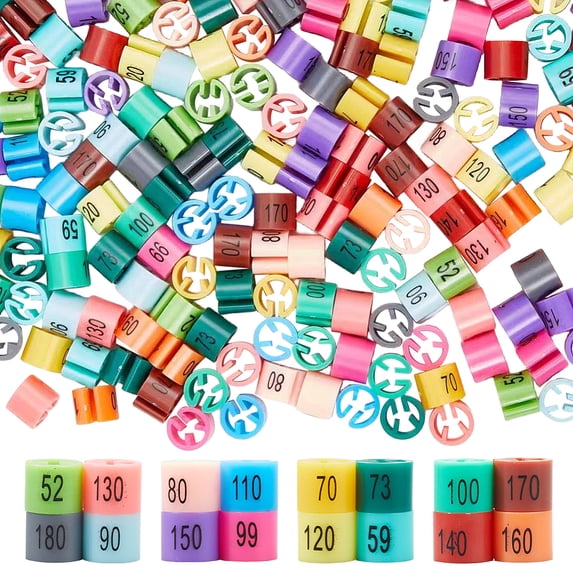 224Pcs 16 Colors Hanger Size Markers Color Tags Plastic Clothes Hanger ...