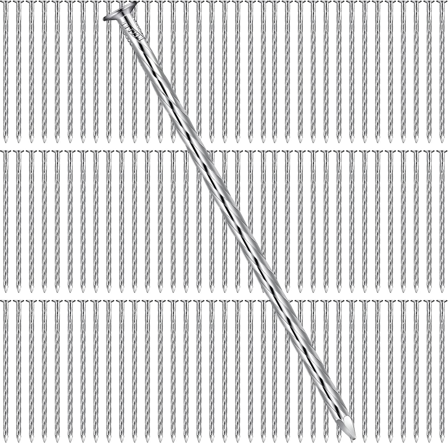 225 Pack 6 Inch Spiral Metal Landscape Spikes Artificial Turf Stakes ...