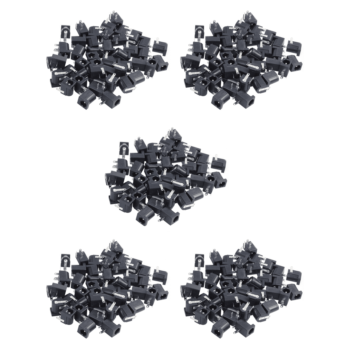 225 Pcs DC Power Jack Socket 2.1mm x 5.5mm Barrel-Type PCB Mount DC-005 ...