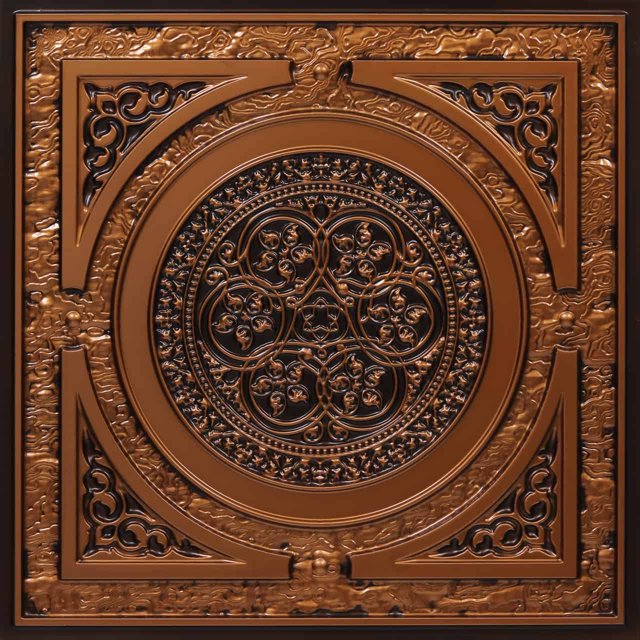 225-Steampunk 2 ft. x 2 ft. PVC Glue-up or Lay in Ceiling Tile in ...