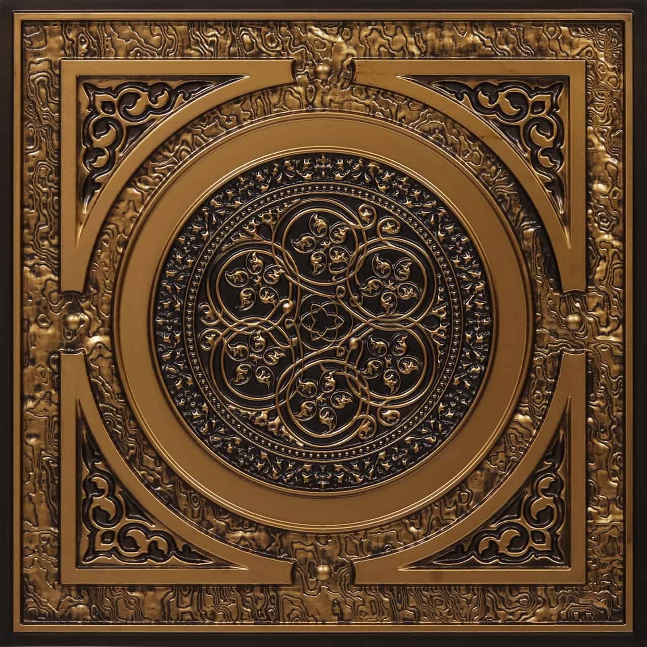 225 - Steampunk 2 ft. x 2 ft. PVC Glue-up or Lay in Ceiling Tile in ...