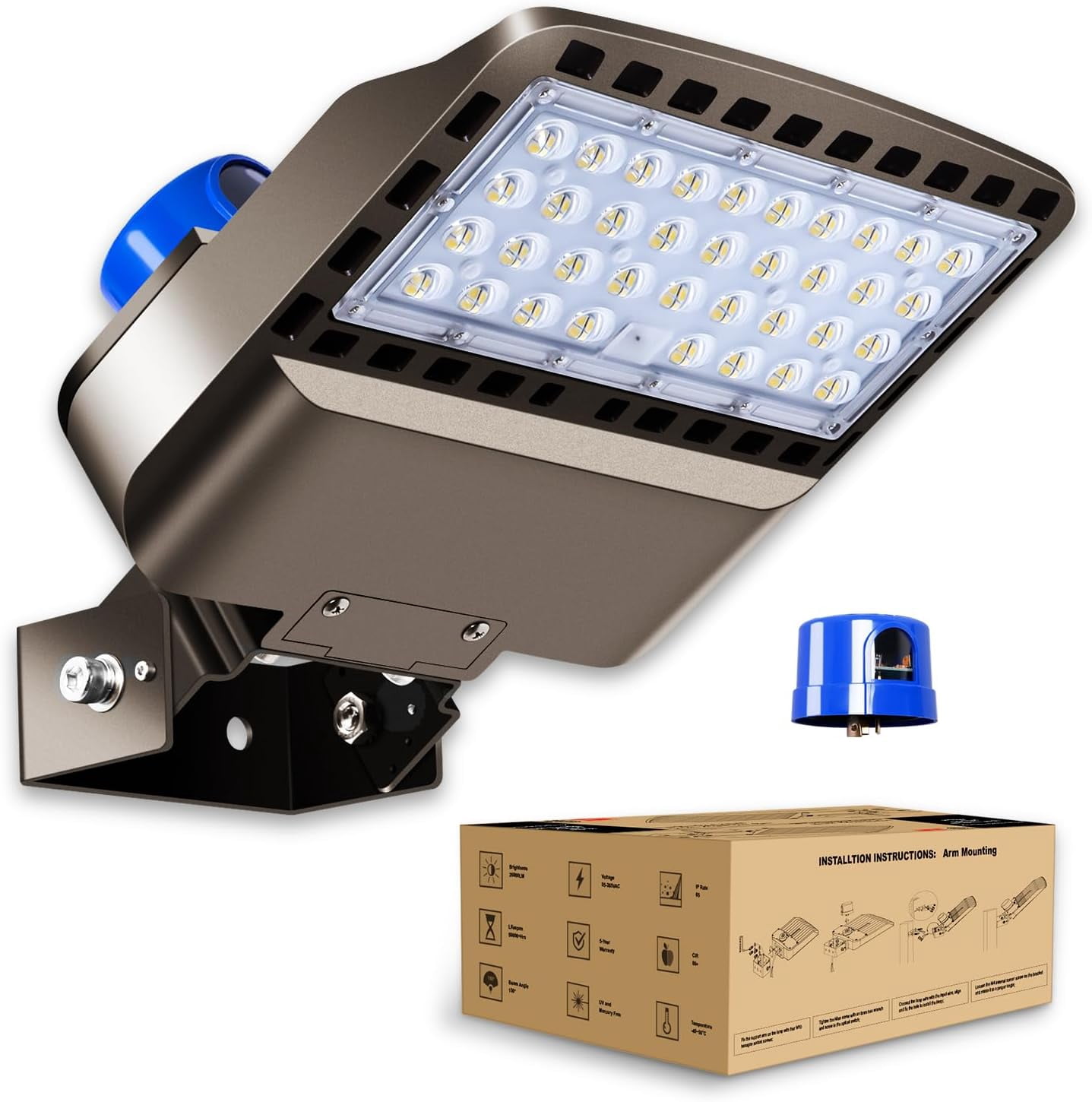 22500LM Parking lot Lights Commercial with Trunnion Eqv 600W Bright ...