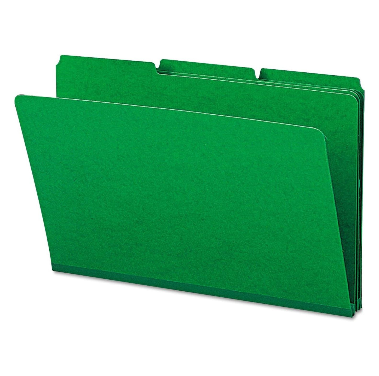 22546 Recycled Folder One Inch Expansion 1/3 Cut Top Tab Legal Green 25 ...