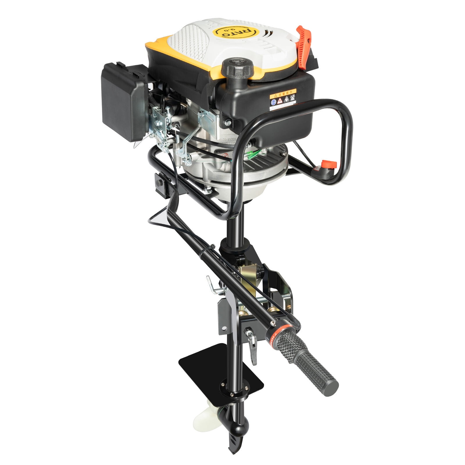 225CC 4-Stroke 9 HP Heavy Duty Outboard Motor Gas Powered Boat Engine ...