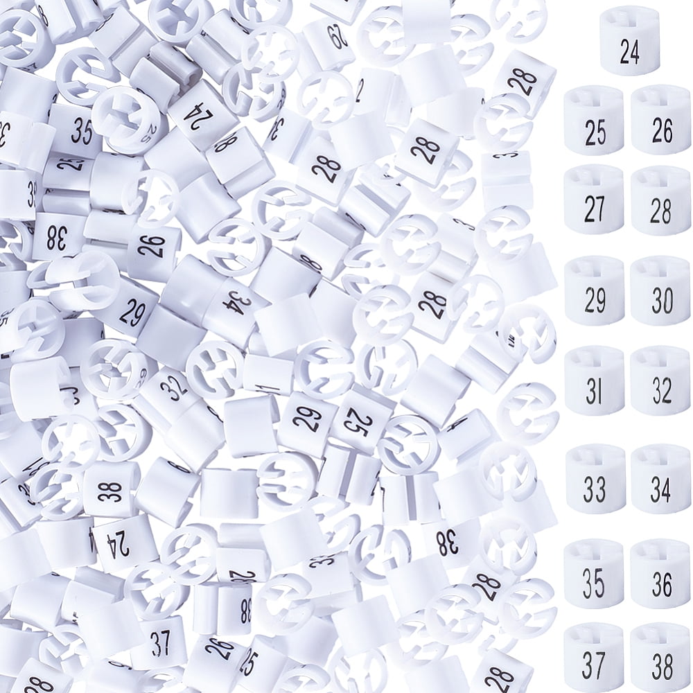 225Pcs 15 Style 24~38 Plastic Clothing Trouser Size Markers Clothes ...