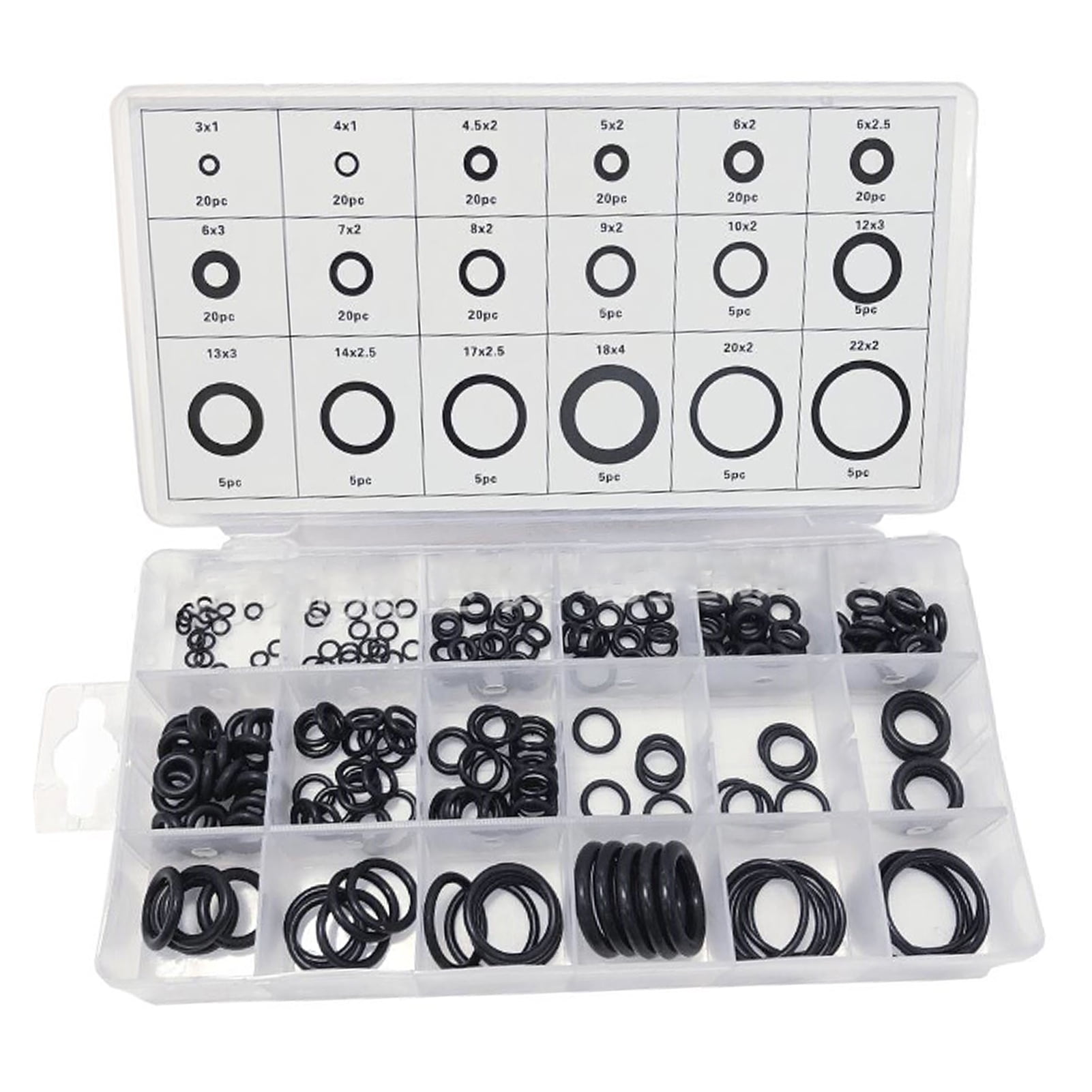 225Pcs Metric Rubber O-Ring Assortment, Waterproof Sealing Rings Set ...