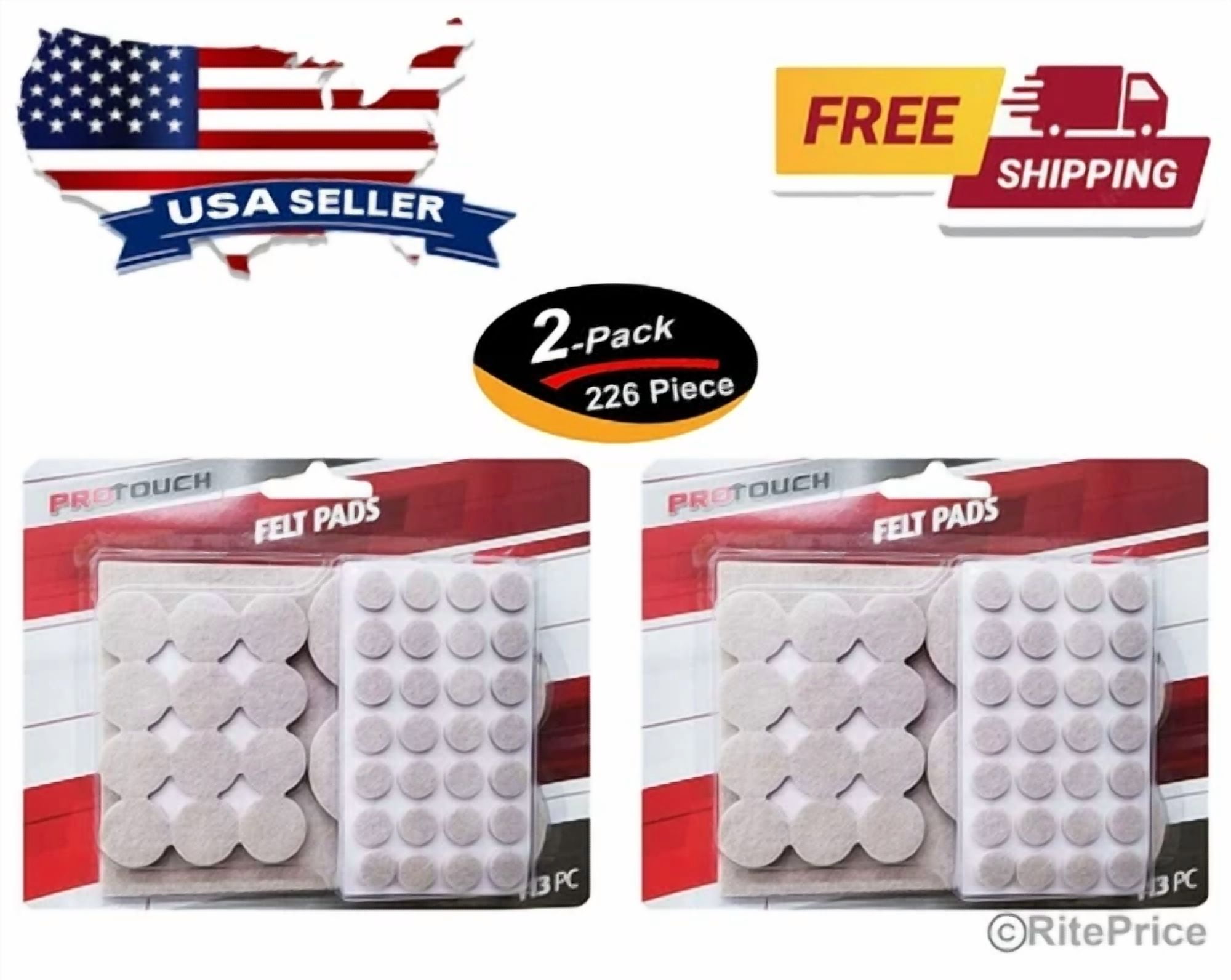 226 Pcs Felt Furniture Pads Chair Leg Protectors Hardwood Wooden Floors ...