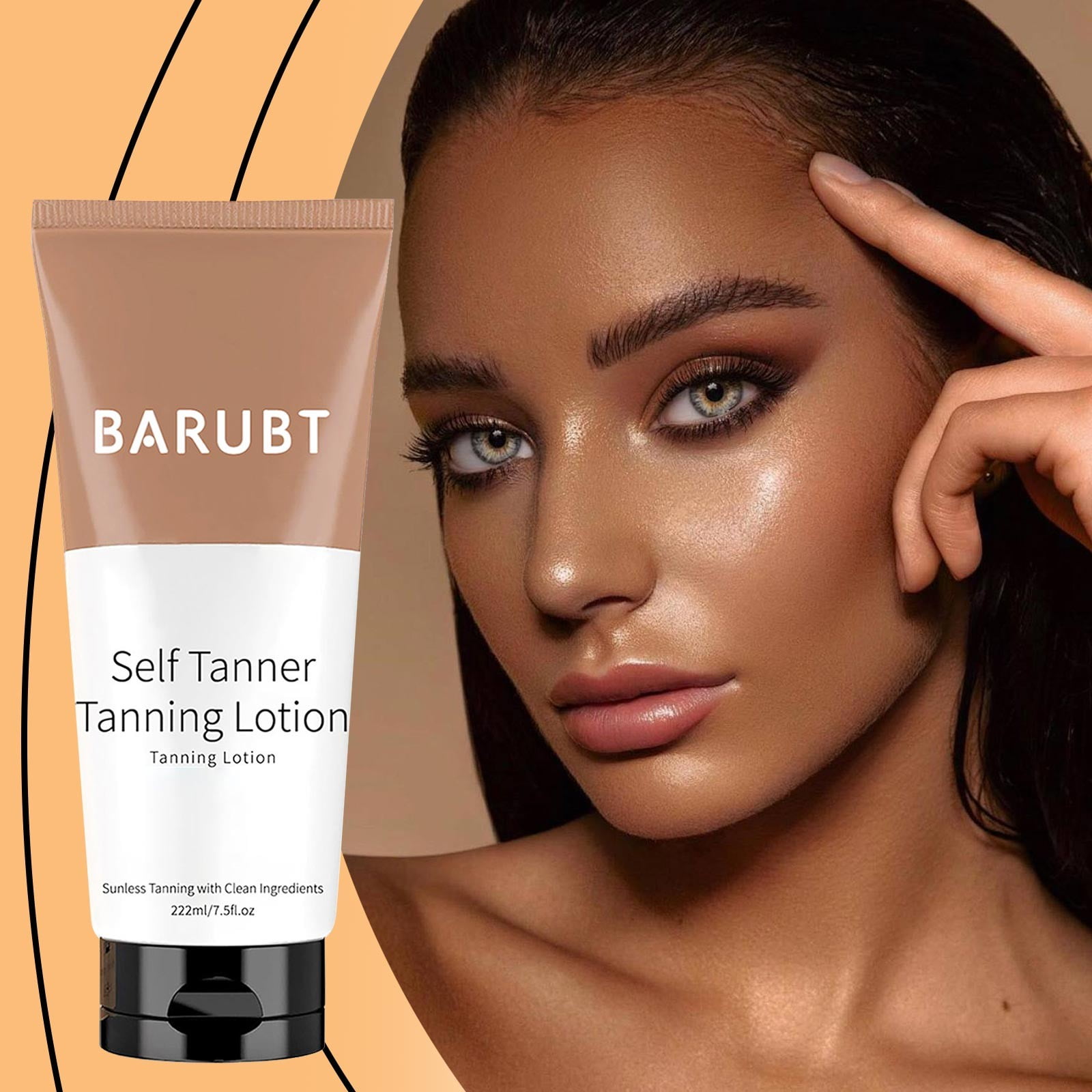 226g Self Tanning Body Lotion Natural Looking Sunless Tanner With DHA Buildable Color For All ...