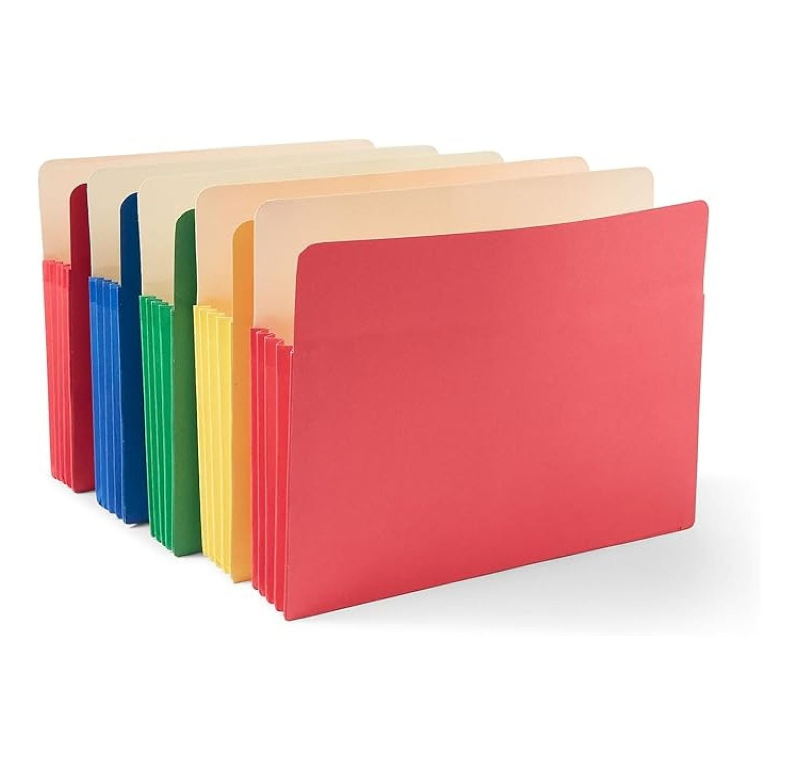 227132 3 1/2-Inch Expansion Colored File Pockets Letter Assorted 5/Pack ...