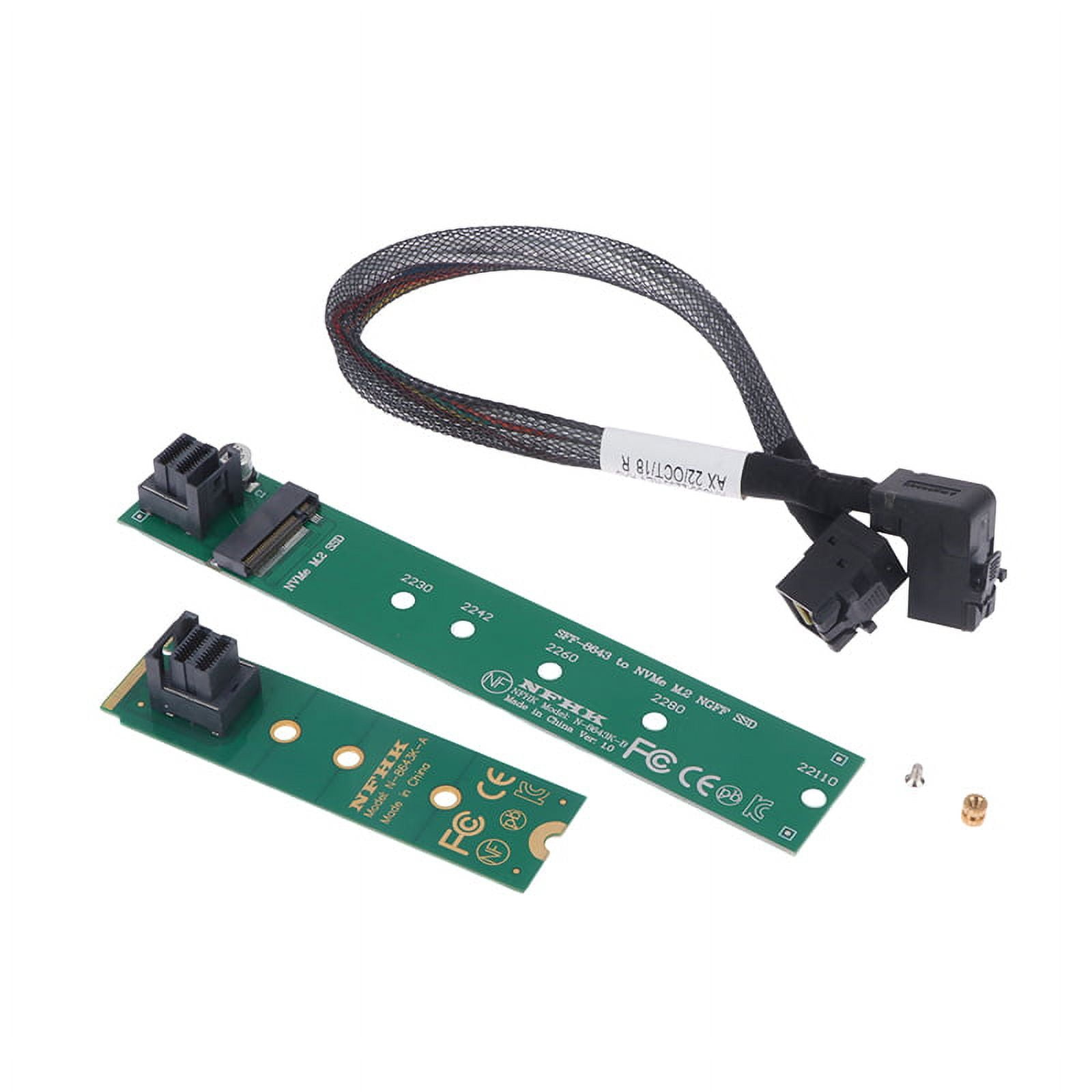 2280 NVMe M.2 SSD to 22110 M.2 SSD Convert Card Extension Cord Cable ...