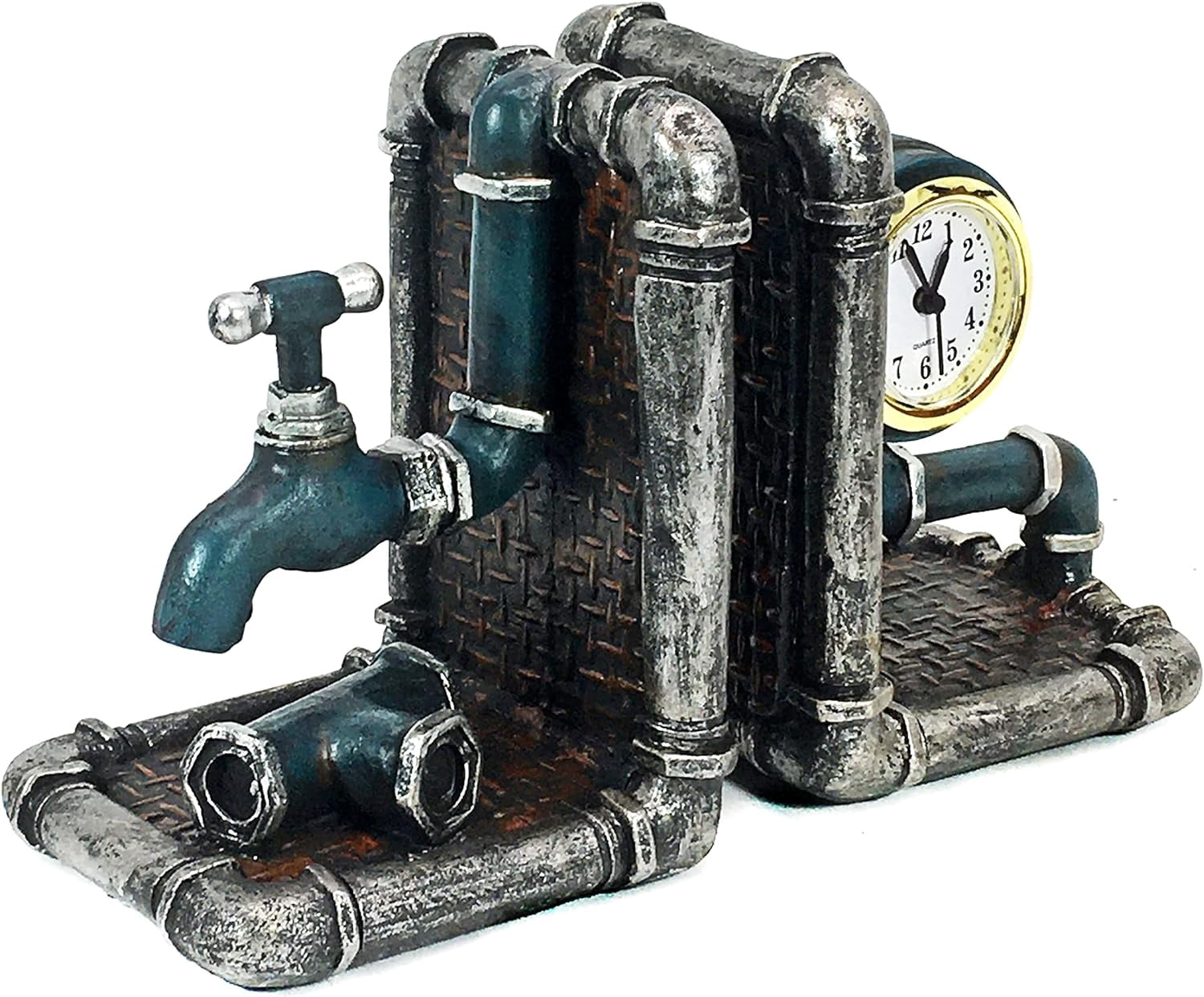 22852 Decorative Bookends Industrial Pipe Book Ends Bookshelves ...