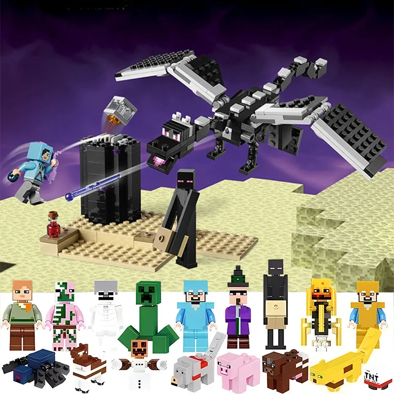 228pcs The Ender Dragon Battle Building Blocks Toy Assembled Toys for ...
