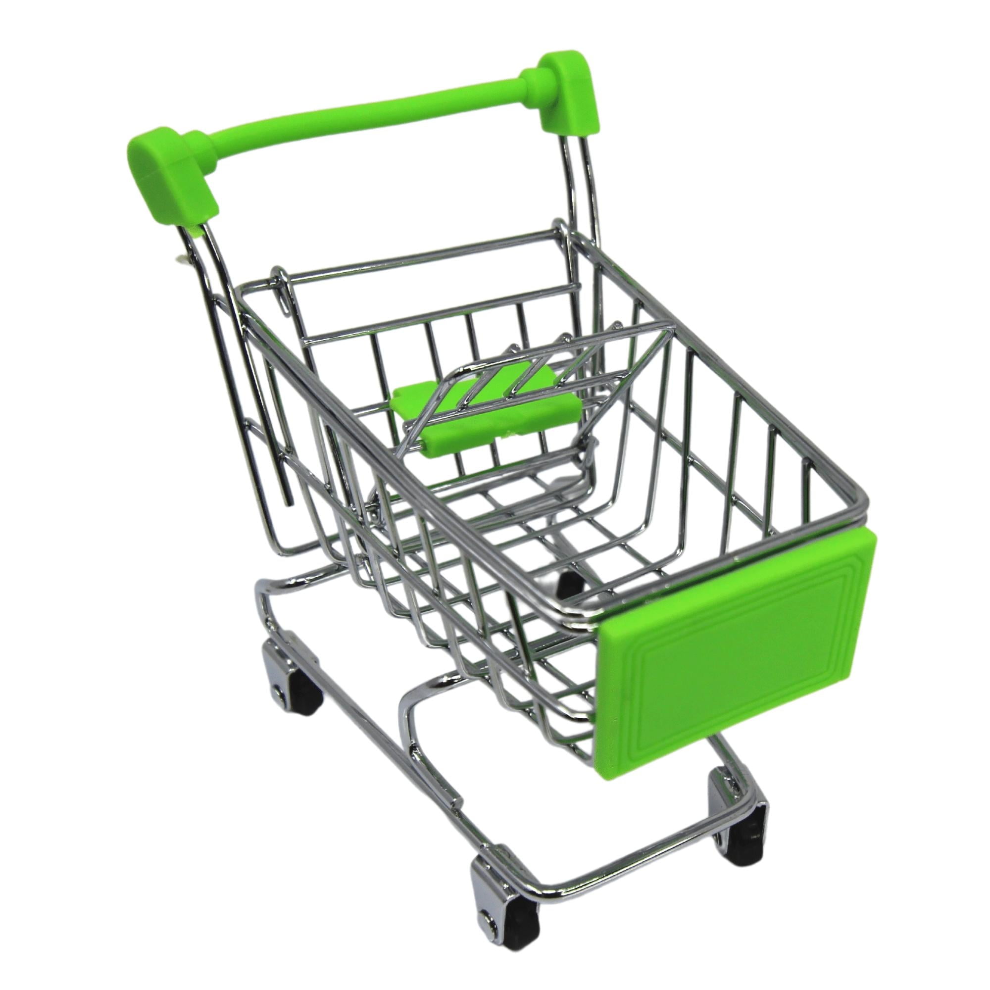2297 Mini Shopping Cart Supermarket Handcart basket (Green) - Walmart.com