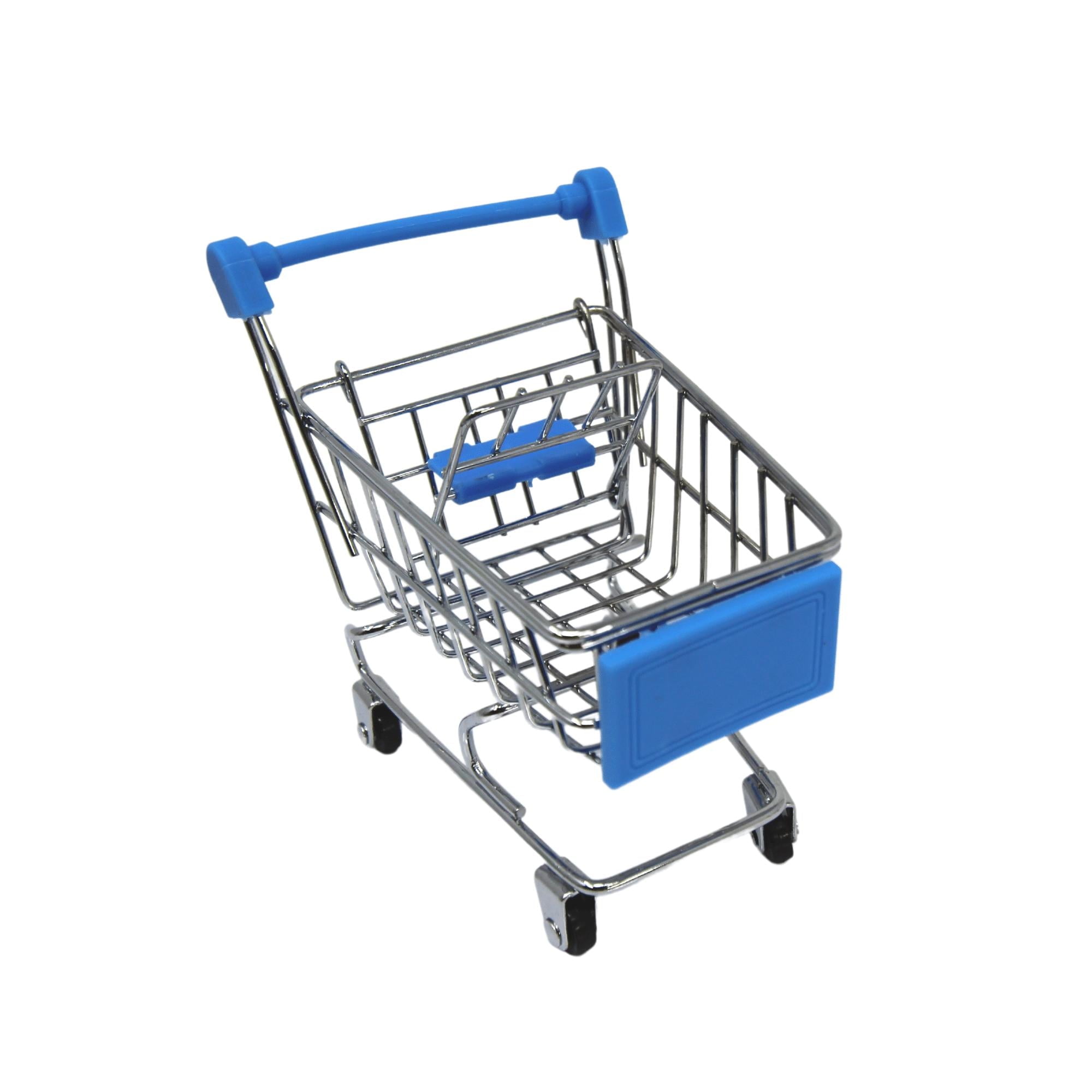 2297 Mini Shopping Cart Supermarket Handcart basket (Light Blue ...