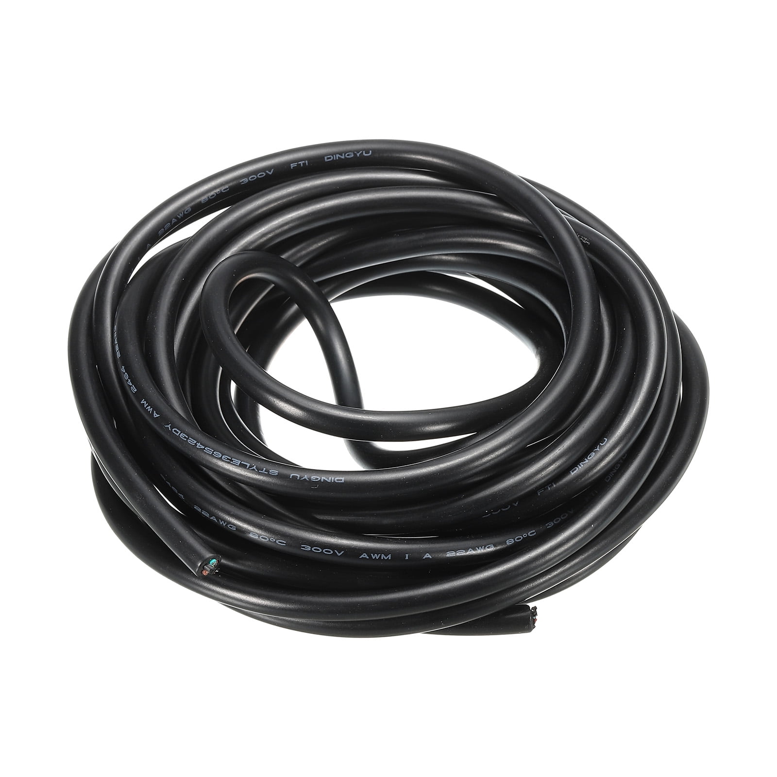 22AWG Electrical Wire 6 Conductors Tinned Copper 16.4Ft Low Voltage PVC ...